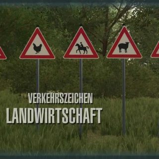 Traffic sign agriculture v1.0 FS22 Mod | Farming Simulator 22 Mod