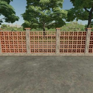 Brick Fence And Metal Gate v1.0 FS22 Mod | Farming Simulator 22 Mod