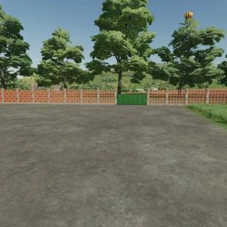 Brick Fence And Metal Gate v1.0 FS22 Mod | Farming Simulator 22 Mod