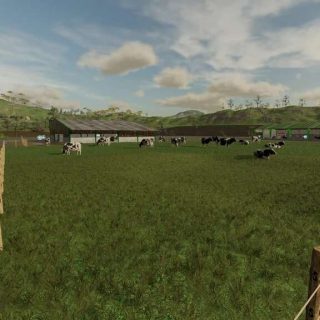Cow Barn With Pasture v1.1 FS22 Mod | Farming Simulator 22 Mod
