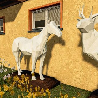 Decorative Sculptures Pack V1.0 FS22 Mod | Farming Simulator 22 Mod