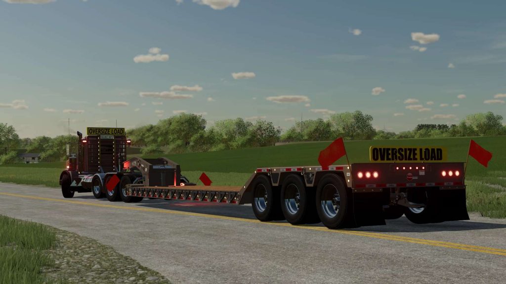 Globe 50 ton lowboy v1.0 FS22 Mod | Farming Simulator 22 Mod