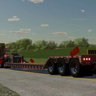 Globe 50 ton lowboy v1.0 FS22 Mod | Farming Simulator 22 Mod