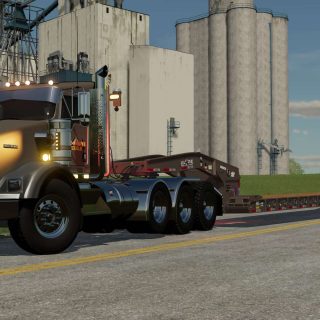 Globe 50 ton lowboy v1.0 FS22 Mod | Farming Simulator 22 Mod