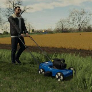 Hand Lawn Mower v1.0.1 FS22 Mod | Farming Simulator 22 Mod