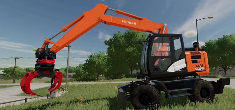 HITACHI 145W v2.0 FS22 Mod | Farming Simulator 22 Mod