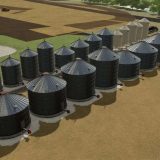 Meridian Grain Bin Pack v1.0.0.1 FS22 Mod | Farming Simulator 22 Mod