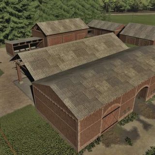 Old Brick Buildings Pack v1.0 FS22 Mod | Farming Simulator 22 Mod