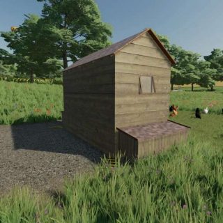 Open Chicken Coop v1.0 FS22 Mod | Farming Simulator 22 Mod