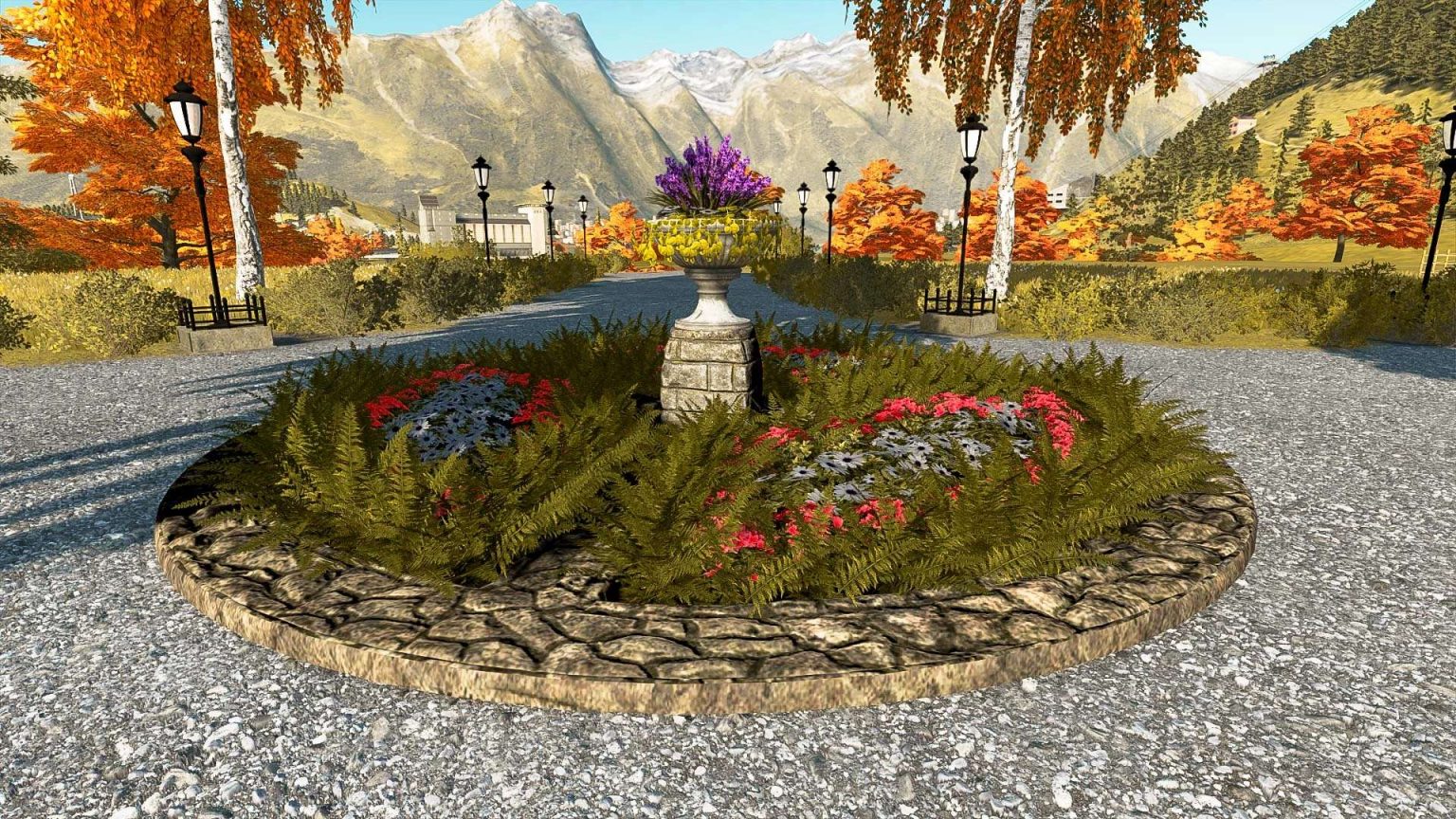 Round Flower Bed V1.0 FS22 Mod | Farming Simulator 22 Mod