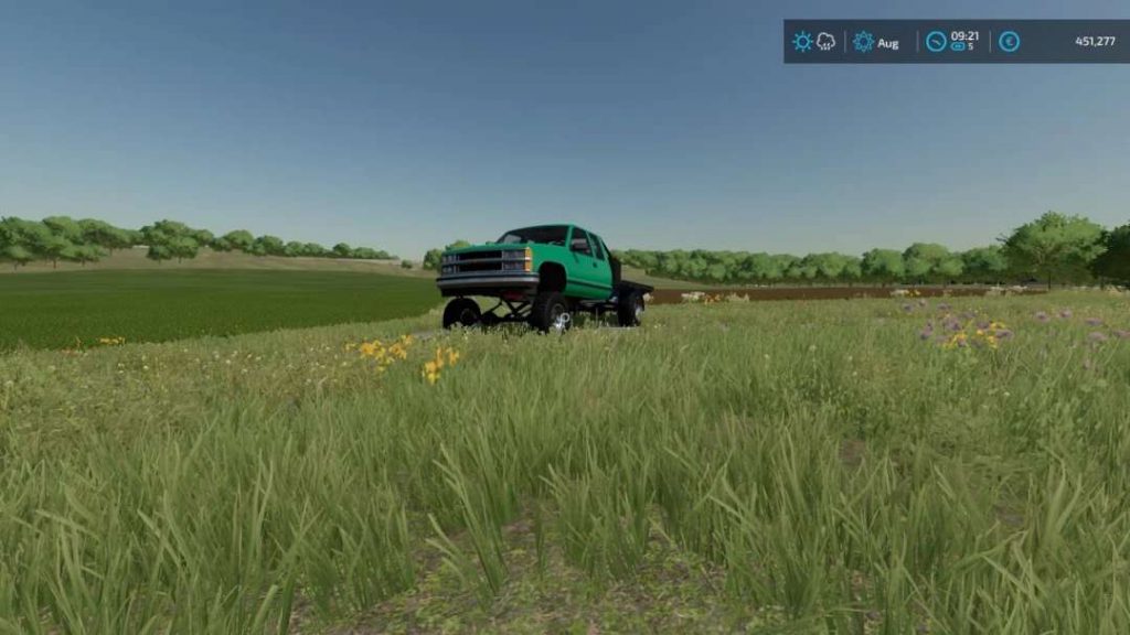 Squatted flatbed Chevy v1.0 FS22 Mod | Farming Simulator 22 Mod