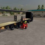 Trailer with forklift v1.0 FS22 Mod | Farming Simulator 22 Mod