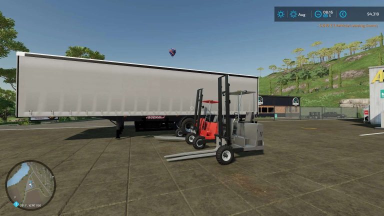 TRAILER WITH FORKLIFT V1.0.0.1 FS22 Mod | Farming Simulator 22 Mod
