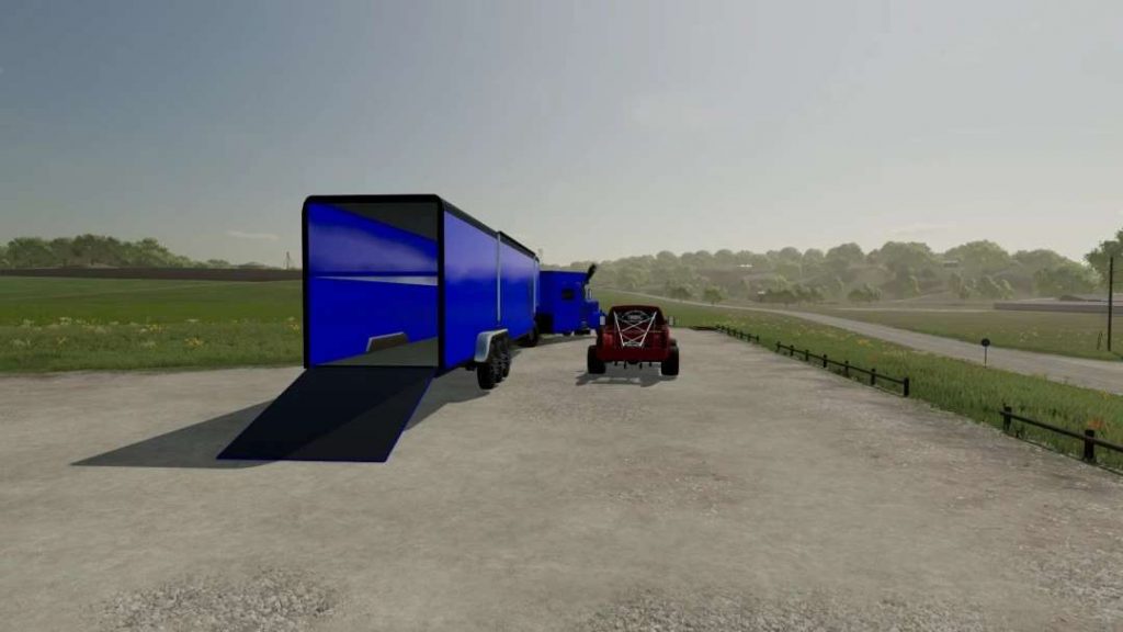 Triaxle Enclosed Trailer v1.0 FS22 Mod | Farming Simulator 22 Mod
