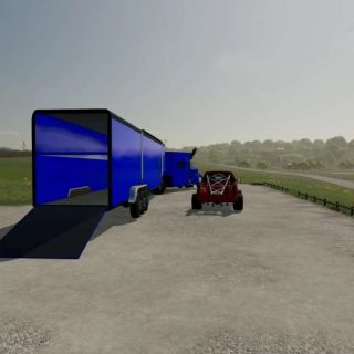 Triaxle Enclosed Trailer v1.0 FS22 Mod | Farming Simulator 22 Mod