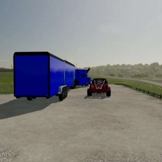 Triaxle Enclosed Trailer v1.0 FS22 Mod | Farming Simulator 22 Mod