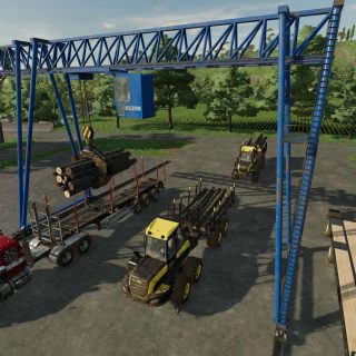 Wood Crane v1.0 FS22 Mod | Farming Simulator 22 Mod