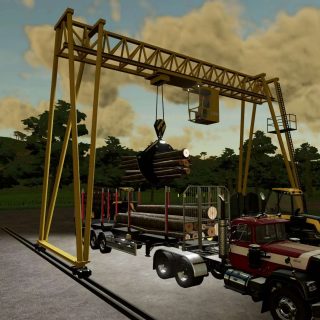 Wood Crane v1.0 FS22 Mod | Farming Simulator 22 Mod