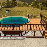 Wooden Pool Deck V1.0 FS22 Mod | Farming Simulator 22 Mod
