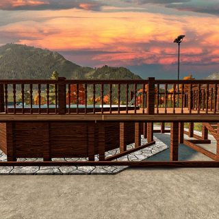 Wooden Pool Deck V1.0 FS22 Mod | Farming Simulator 22 Mod
