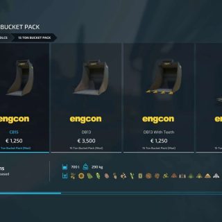 15 Ton Bucket Pack v1.0 FS22 Mod | Farming Simulator 22 Mod