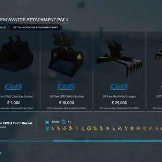 30 Ton CWS Buckets v1.0 FS22 Mod | Farming Simulator 22 Mod