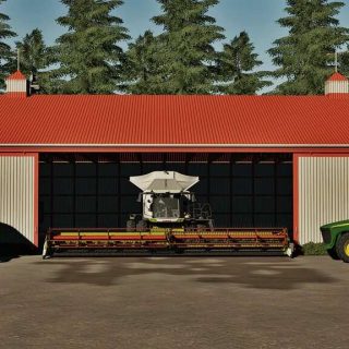 American Garage With Workshop v1.0 FS22 Mod | Farming Simulator 22 Mod