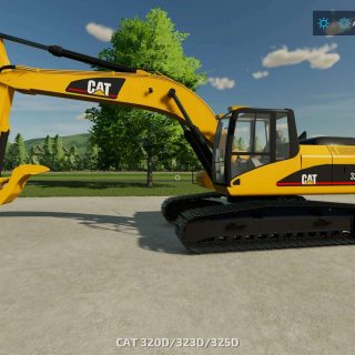 Cat 20 Ton Excavator Pack v1.0 FS22 Mod | Farming Simulator 22 Mod