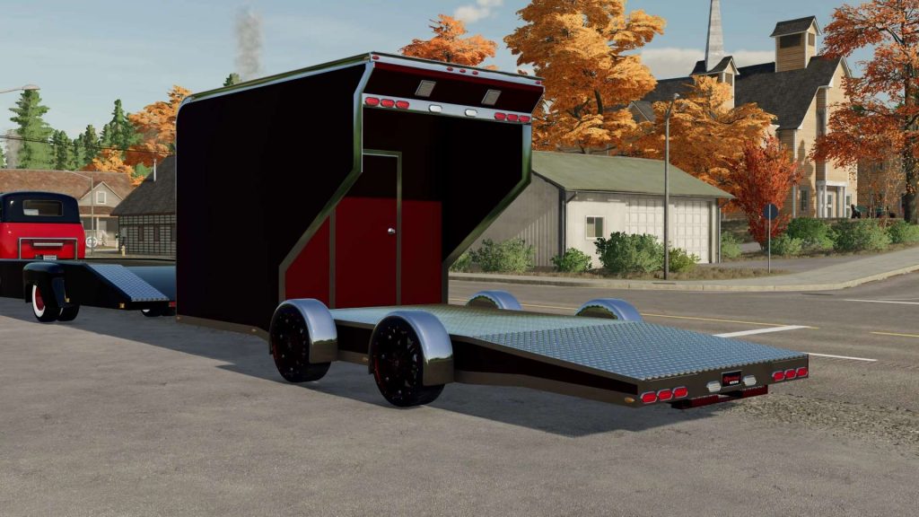 EXP22 Race Car Trailer v1.0 FS22 Mod | Farming Simulator 22 Mod