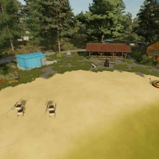 Fishing Resort Hut v1.0 FS22 Mod | Farming Simulator 22 Mod