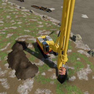 Drilling Rig Liebherr LB28 V1.0 FS22 Mod | Farming Simulator 22 Mod