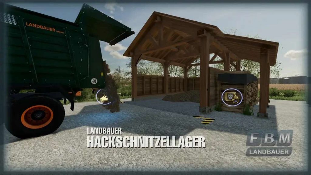 Landbauer Woodchips Storage v1.0 FS22 Mod | Farming Simulator 22 Mod