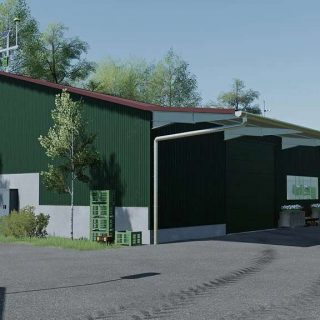 Medium Metal Machine Hall v1.0 FS22 Mod | Farming Simulator 22 Mod