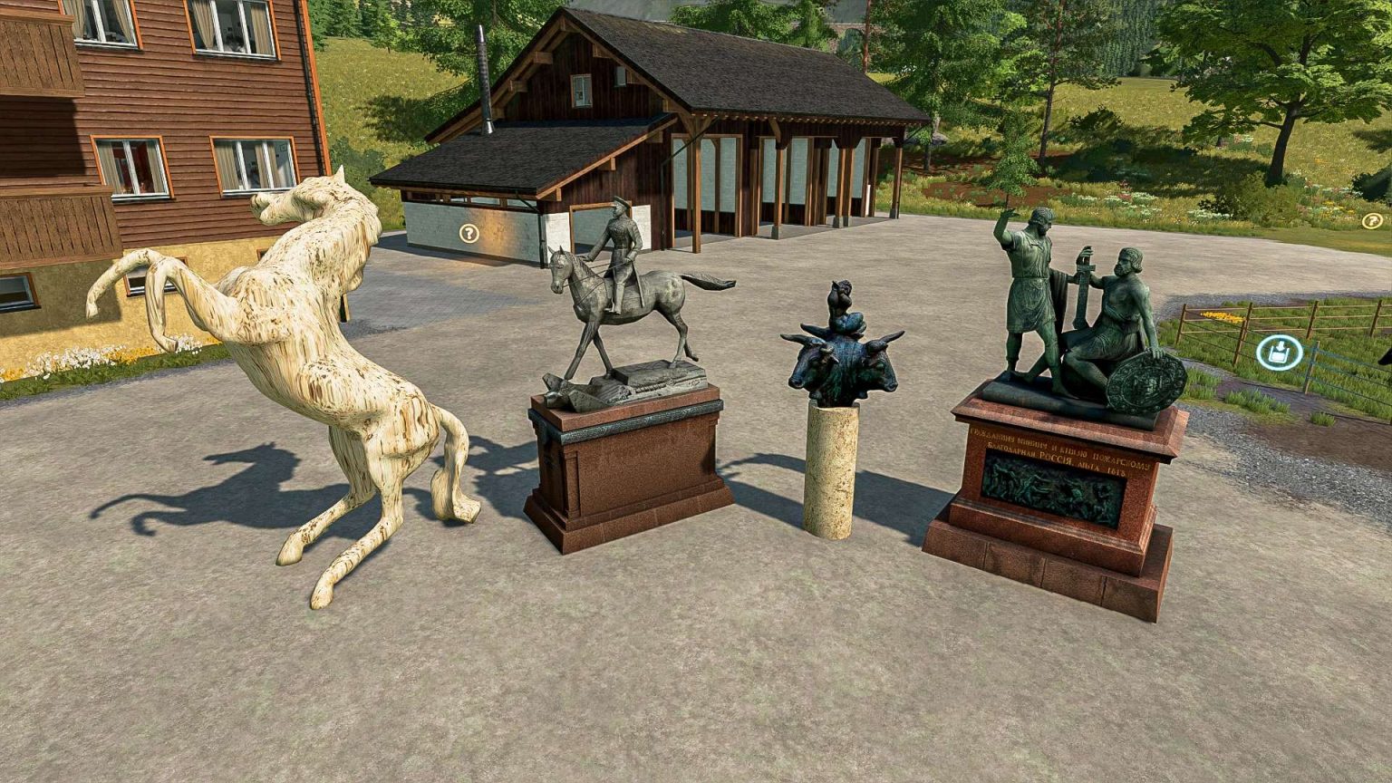 Monumental Sculptures Pack V1.0 FS22 Mod | Farming Simulator 22 Mod