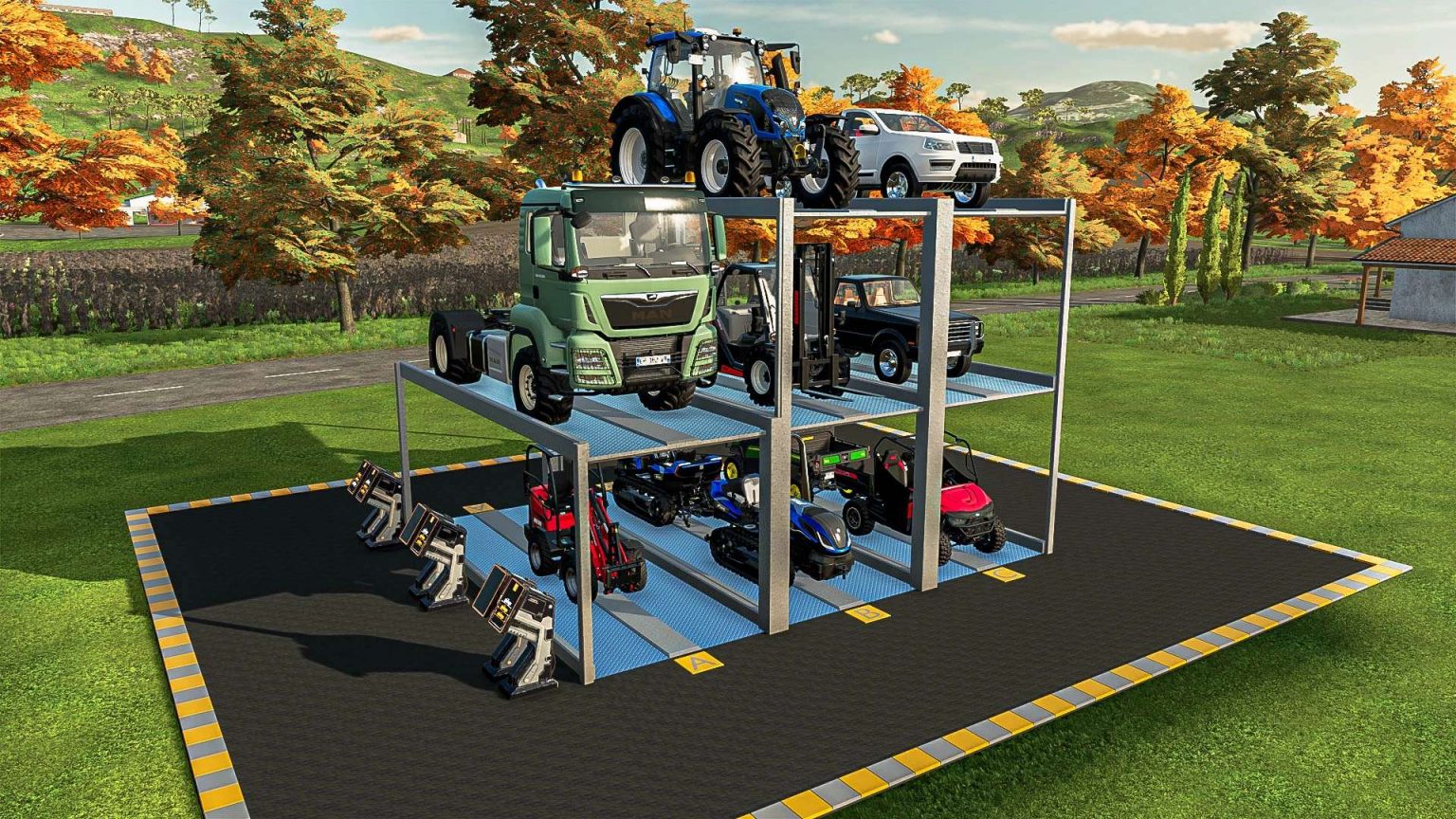 Pit Mechanical Parking V1.0 FS22 Mod | Farming Simulator 22 Mod