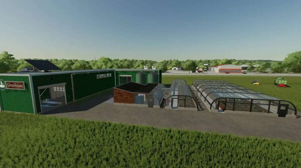 Power plant and Greenhouse v1.1 FS22 Mod | Farming Simulator 22 Mod