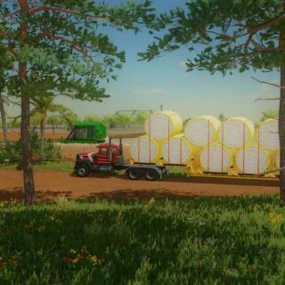 Trailer Bi-train Cotton Bales Autoload v1.0 FS22 Mod | Farming ...