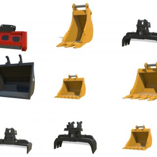 20-40 Ton Excavator Bucket Pack v1.0 FS22 Mod | Farming Simulator 22 Mod