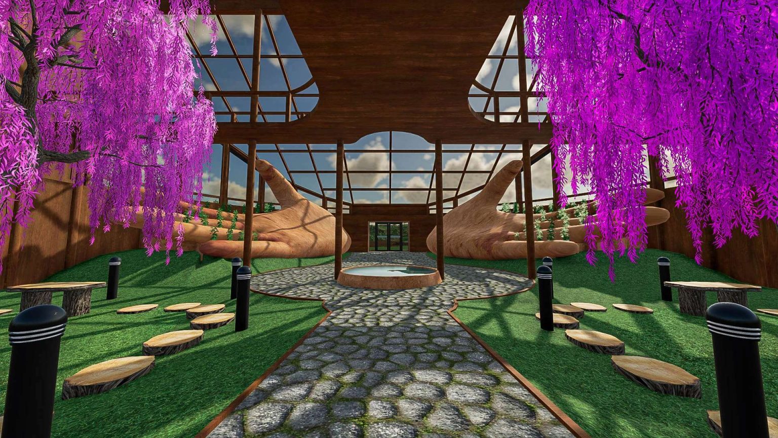 Atrium Decorative GreenHouse V1.0 FS22 Mod | Farming Simulator 22 Mod