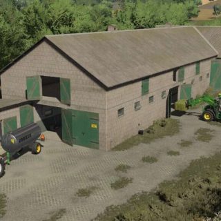 Big White Cow Barn v1.0 FS22 Mod | Farming Simulator 22 Mod