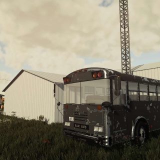 Blue Bird Cabover Bus V2.1 FS22 Mod | Farming Simulator 22 Mod