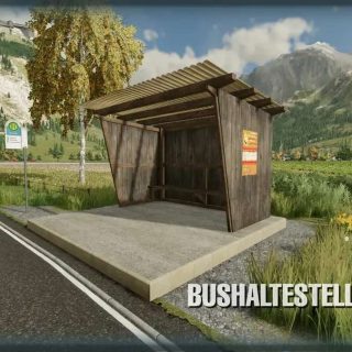 Bus Stop DE Pack v1.0 FS22 Mod | Farming Simulator 22 Mod