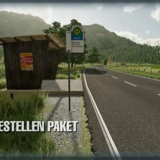 Bus Stop DE Pack v1.0 FS22 Mod | Farming Simulator 22 Mod