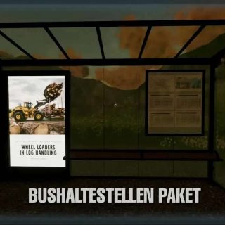 Bus Stop DE Pack v1.0 FS22 Mod | Farming Simulator 22 Mod