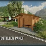 Bus Stop DE Pack v1.0 FS22 Mod | Farming Simulator 22 Mod