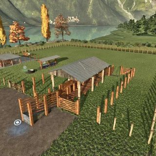 Cow Pasture With Milking Barn v1.0 FS22 Mod | Farming Simulator 22 Mod
