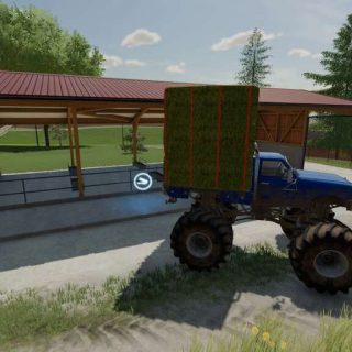 Flatbed Monster Truck v1.0 FS22 Mod | Farming Simulator 22 Mod