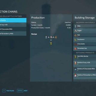 Flavored Milk Bottle Factory v1.0 FS22 Mod | Farming Simulator 22 Mod