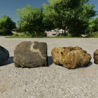 Dynamic Crushable Rocks v1.0 FS22 Mod | Farming Simulator 22 Mod