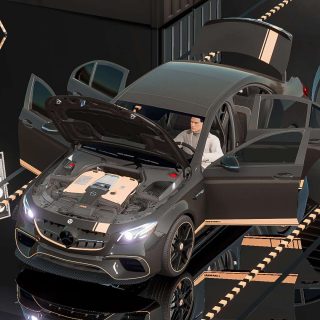 Mercedes Benz E63S AMG 2018 V1.1 FS22 Mod | Farming Simulator 22 Mod